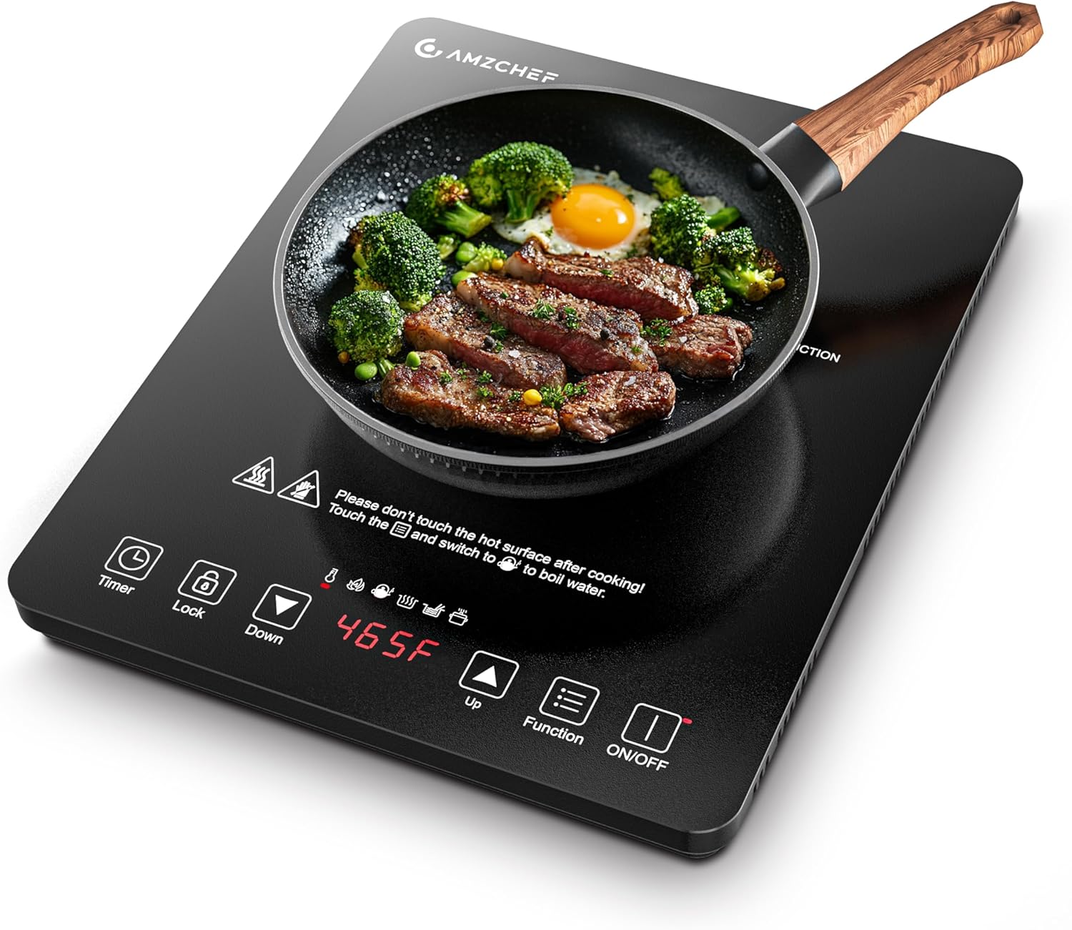AMZCHEF Portable Induction Cooktop 20 Temperature & Power Levels Review ...