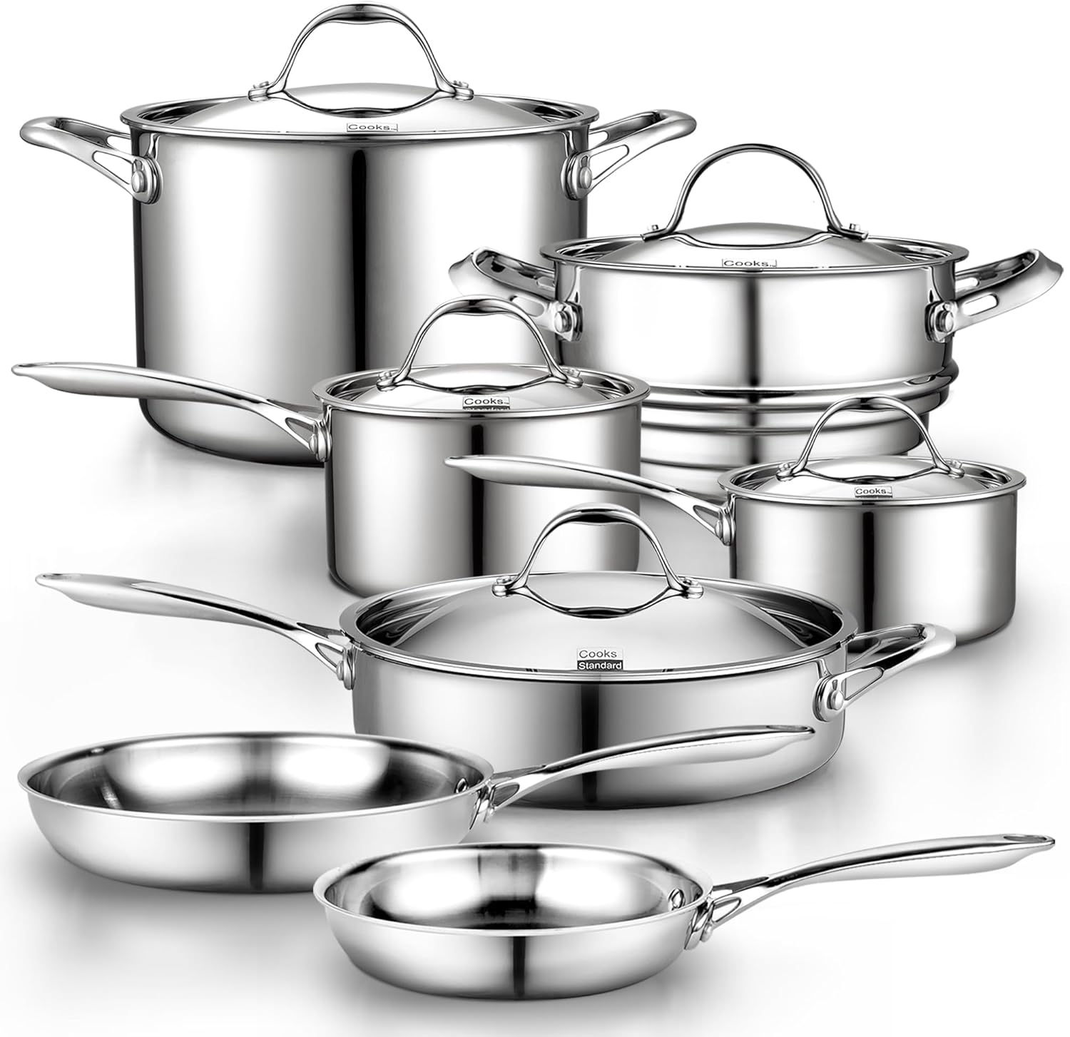 Cooks Standard Stainless Steel Kitchen Cookware Sets 12-Piece Review: A ...